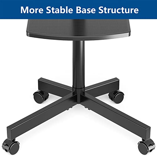 Mobile TV Cart for 23-60 Inch LCD LED Flat Panel Curved Screen TVs up to 88 lbs, Height Adjustable Shelf Rolling Floor Stand with Wheels as a Movable Portable TV Stand, Max VESA 400x400mm