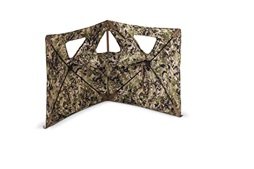 Rig'Em Right HydeOut Go Blind, Compact Two-Hub Turkey and Deer Hunting Blind, Camo Concealment and High Wind Stability, Gore Optifade Subalpine (075-S)