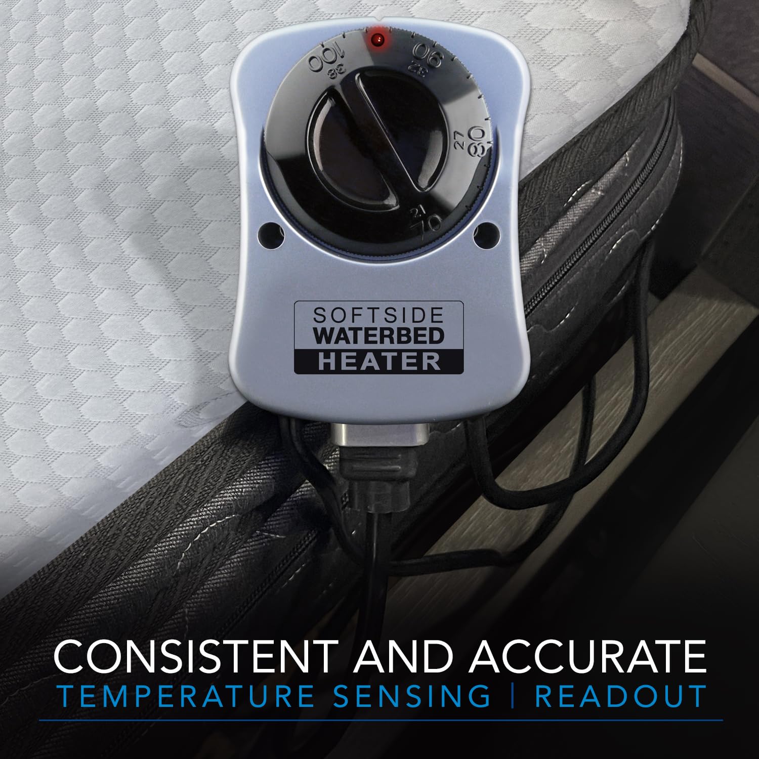 INNOMAX Analog Low Watt Waterbed Heater for Softside Mattresses, Safe Reliable Product Specific Design Certified to UL Waterbed Standards