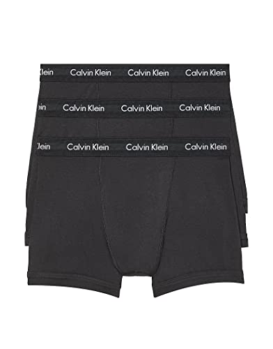 Calvin Klein Men's Cotton Stretch 3-Pack Boxer Brief, 3 BLACK, S