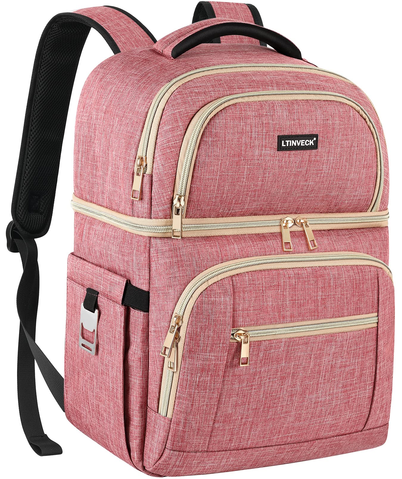 Cooler Backpack,Insulated Backpack Cooler Leakproof Double Deck Cooler Bag for Men Women RFID Lunch Backpack