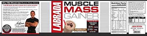 Labrada Nutrition Muscle Mass Gainer, Chocolate, 6 Pound (Packaging May Vary)