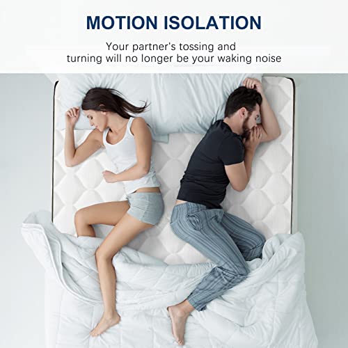 Queen Mattress, MOLBLLY 12 Inch Cooling-Gel Memory Foam and Individually Pocket Innerspring Hybrid Queen Bed Mattress in a Box, CertiPUR-US Certified,60β*80β, Medium Firm