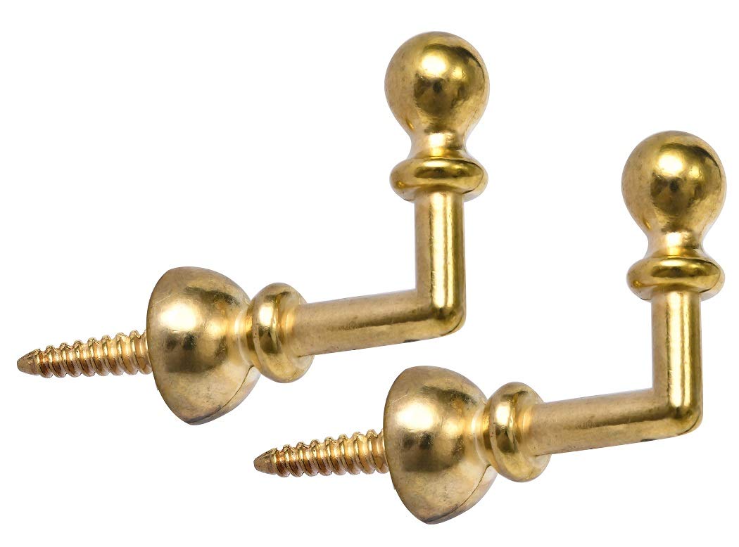 Heavy Duty Decorative Coat Hook Curtain Holdbacks Curtain Tiebacks Great for Wall Mounted Hook Rack(Gold, 11Set)