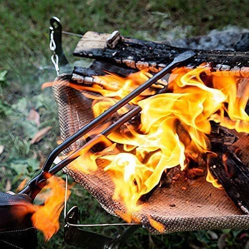 TEOGONIA Fireplace Tongs Charcoal Scissors Firewood Scissors