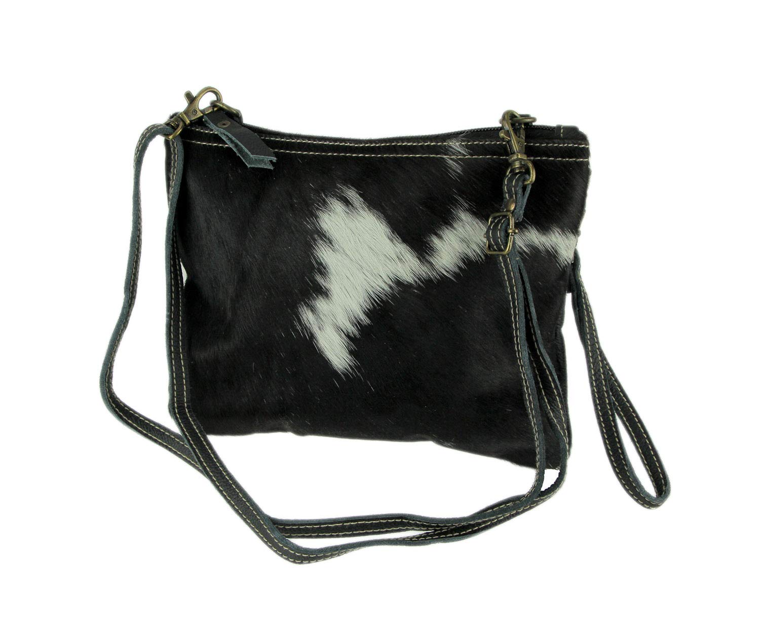 Myra Bag White & Black Cowhide Shade Bag S-1172