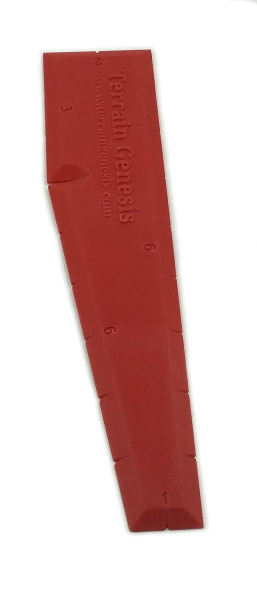 Terrain Genesis Multi-Ruler Combat Movement Gauge 9" 6" 3" 2" 1" | Red | Warhammer Age of Sigmar