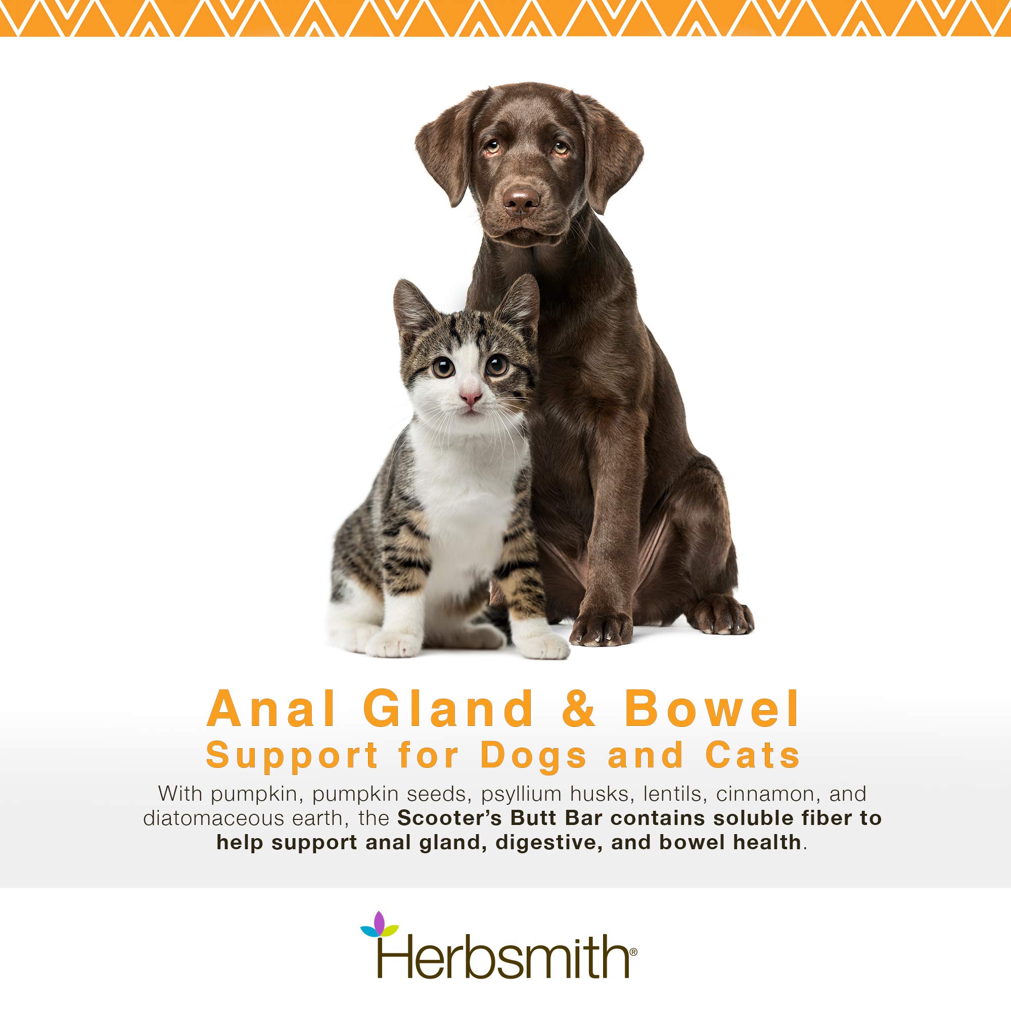 Herbsmith Scooter’s Butt Bars - Anal Gland and Bowel Support with Pumpkin Fiber for Dogs- Digestive Aid for Dogs - Dog Fiber Bars - Case of 8 Mini Bars