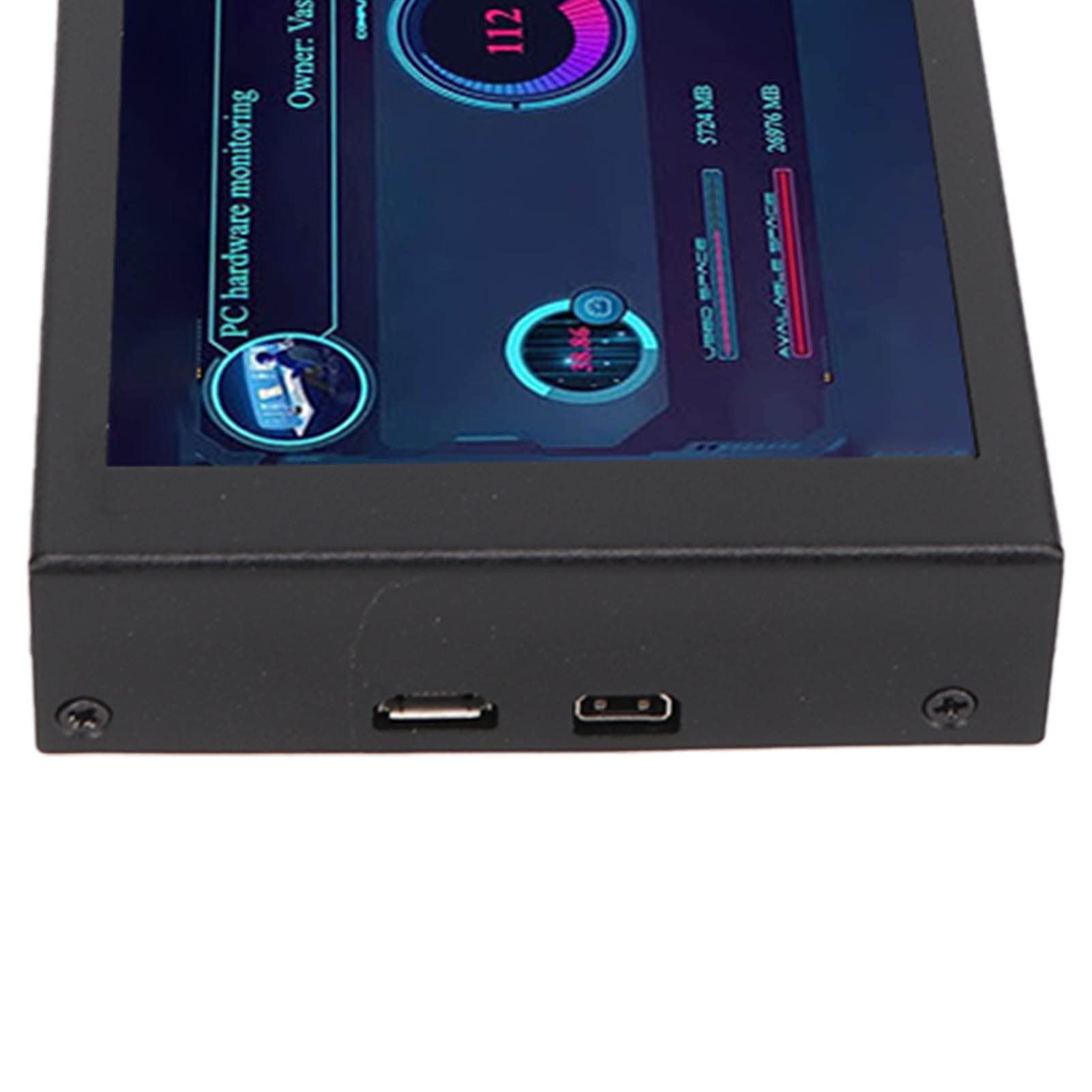 FOTABPYTI PC CPU Data Monitor, Computer CPU Monitor 7.9 Inch IPS Theme Editor Steplessly Dimmable for Chassis