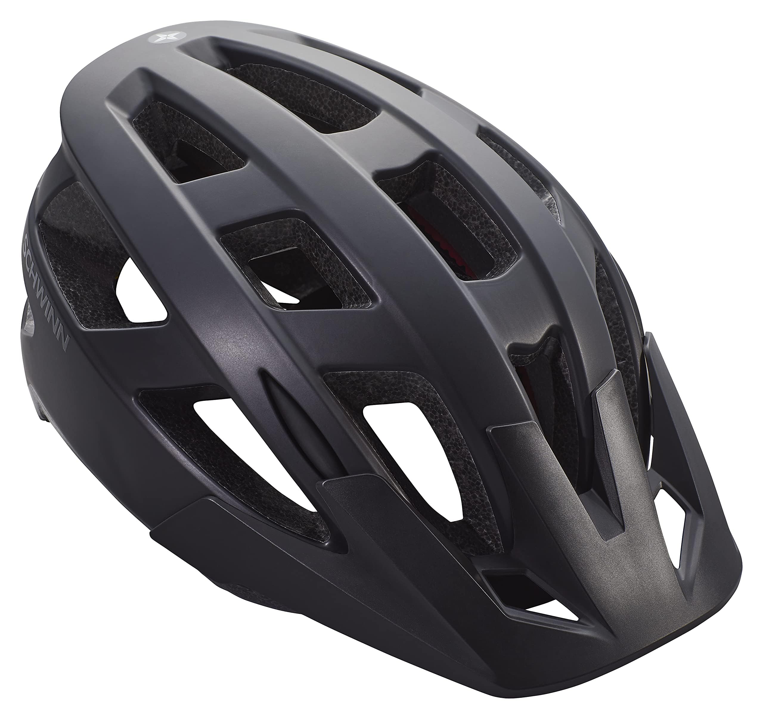 Schwinn Halcyon ERT Bike Helmet for Youth Boys Girls, Ages 8 to 14, Can Fit Head Circumference 54-58 cm, 19 Vents, Removeable Visor, Adjustable Fit, Medium Black