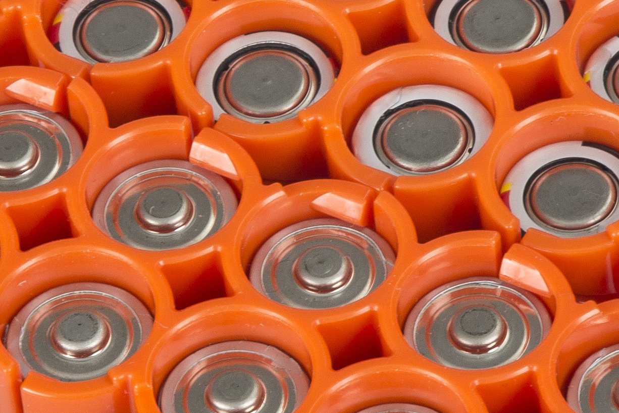 Storacell 12AAMS by Powerpax AA Battery Caddy, Glow-in-the-Dark Moonshine, Holds 12 Batteries