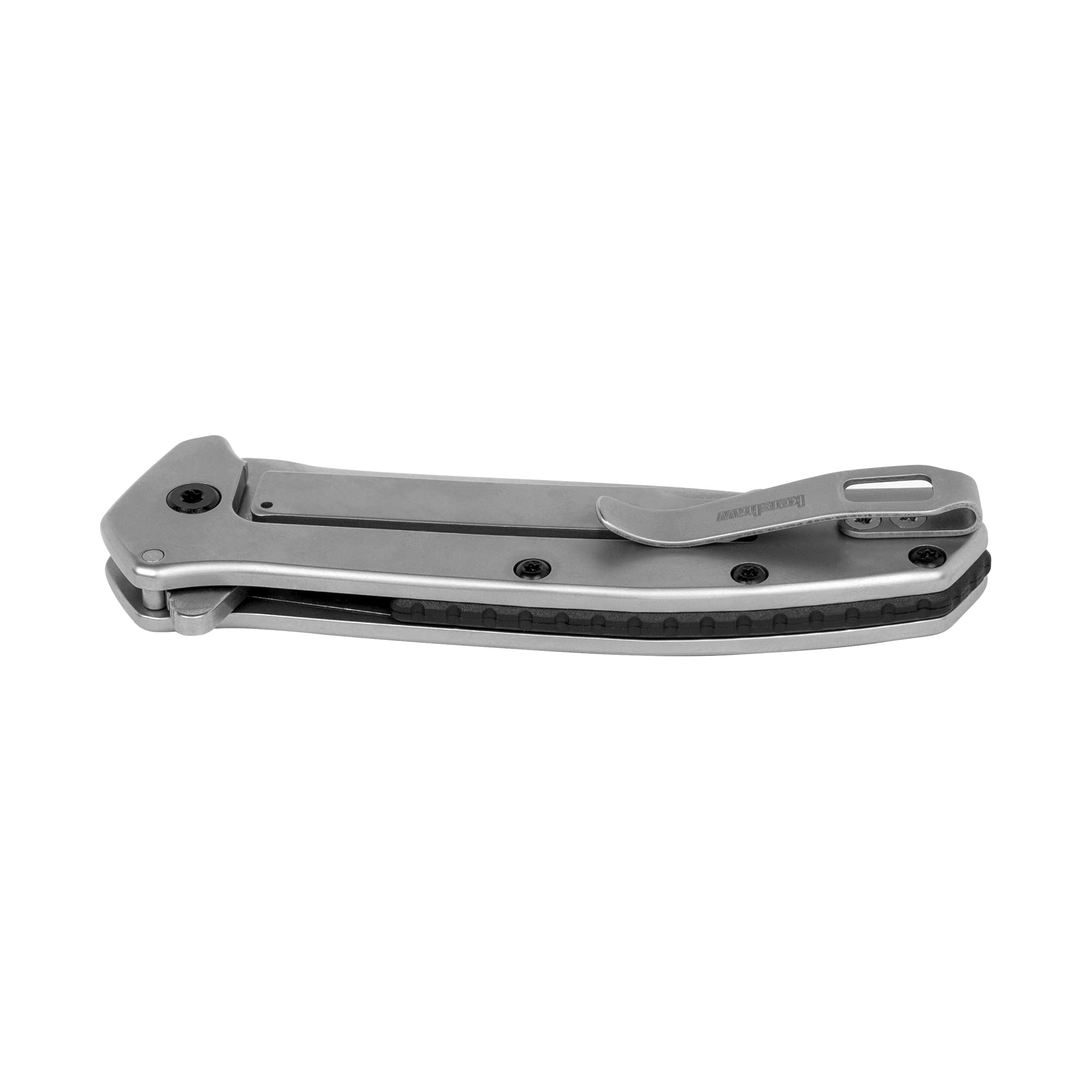 Kershaw Outcome Pocket Knife, 2.8 inch Stainless Steel Blade, Stonewashed Finish, Pocketclip,BLACK