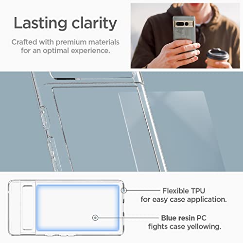 Spigen Ultra Hybrid [Anti-Yellowing Technology] Designed for Pixel 7 Pro Case (2022) - Crystal Clear