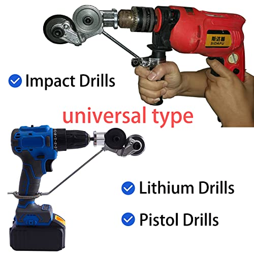 Electric Drill Shears Attachment Cutter Nibbler,Metal Nibbler Drill Attachment with Adapter, Electric Drill Shears, Metal Cutter Sheet Drill Attachment for Metal Cutting