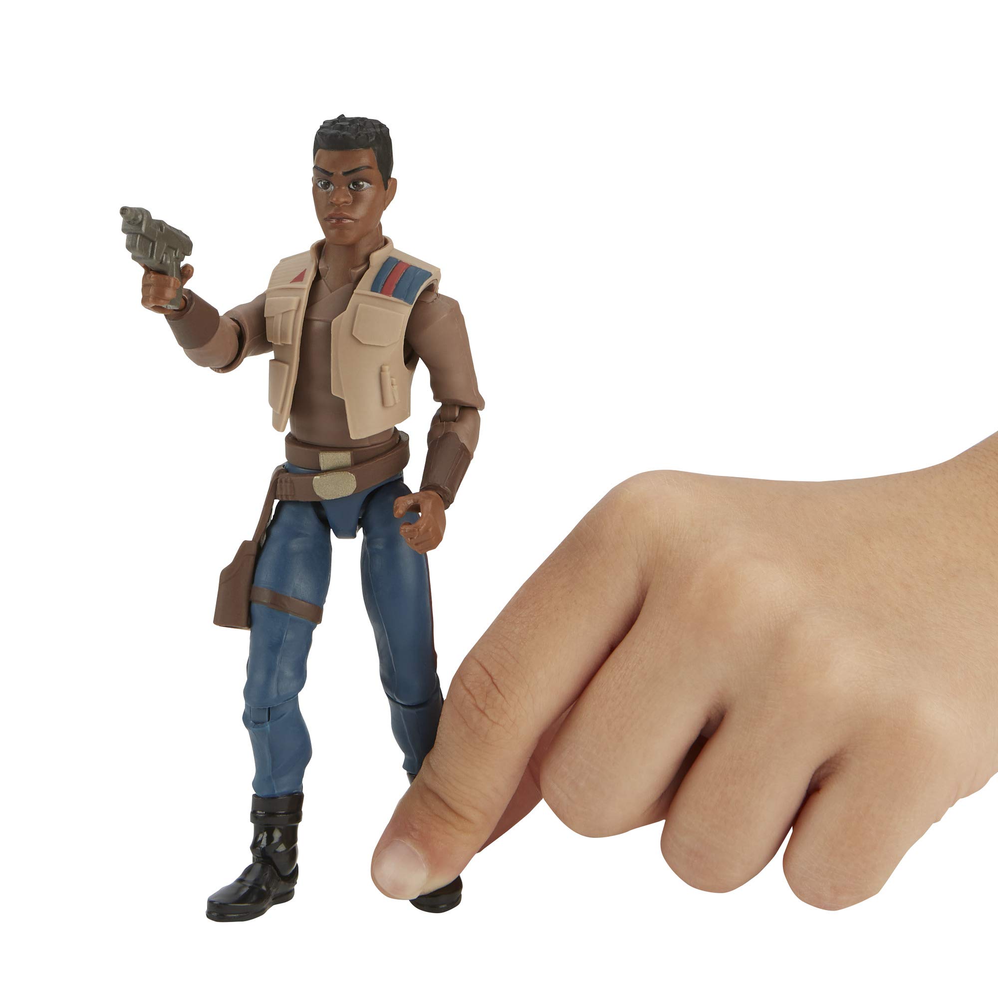 STAR WARS Galaxy of Adventures The Rise of Skywalker Finn 5"-Scale Action Figure Toy with Fun Blaster Action Movement