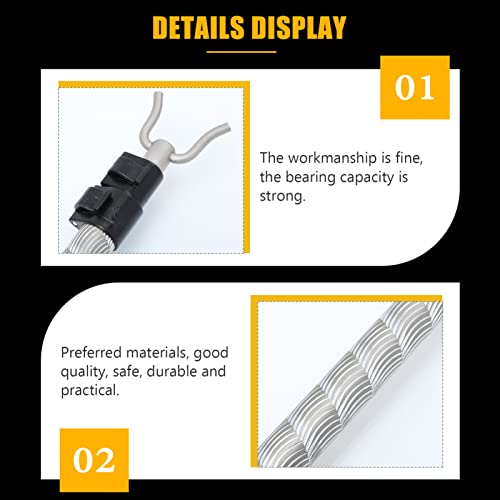 Ipetboom Closet Rod Telescoping Clothesline Clothing Pole Hook Aluminium Alloy Retractable Clothesline Pole Rod Sticks Adjustable Reach Closet Pole for Household Indoor Outdoor Coat Hanger