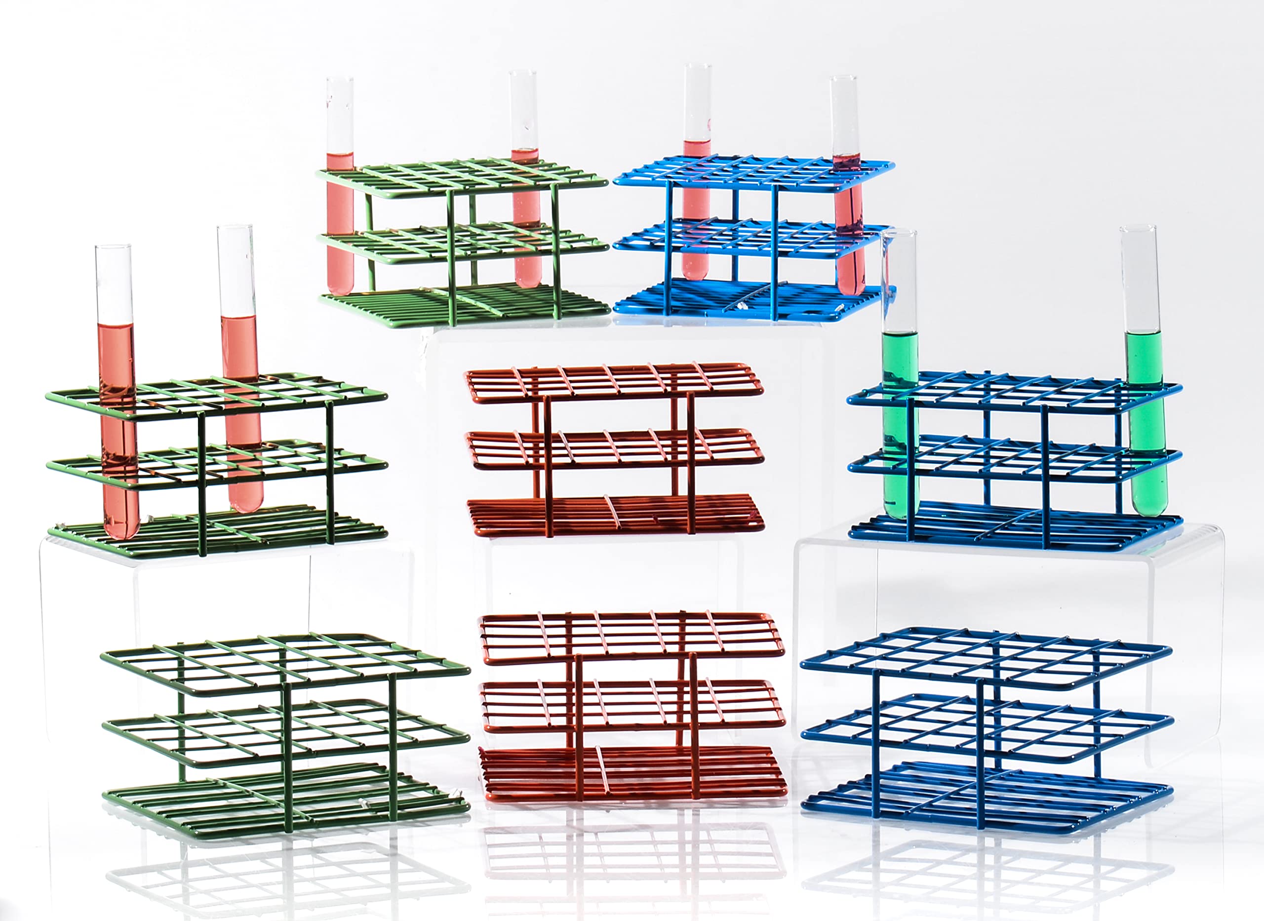 SP Bel-Art Poxygrid “Half-Size” Test Tube Rack; For 10-13mm Tubes, 36 Places, Blue (F18788-1301)