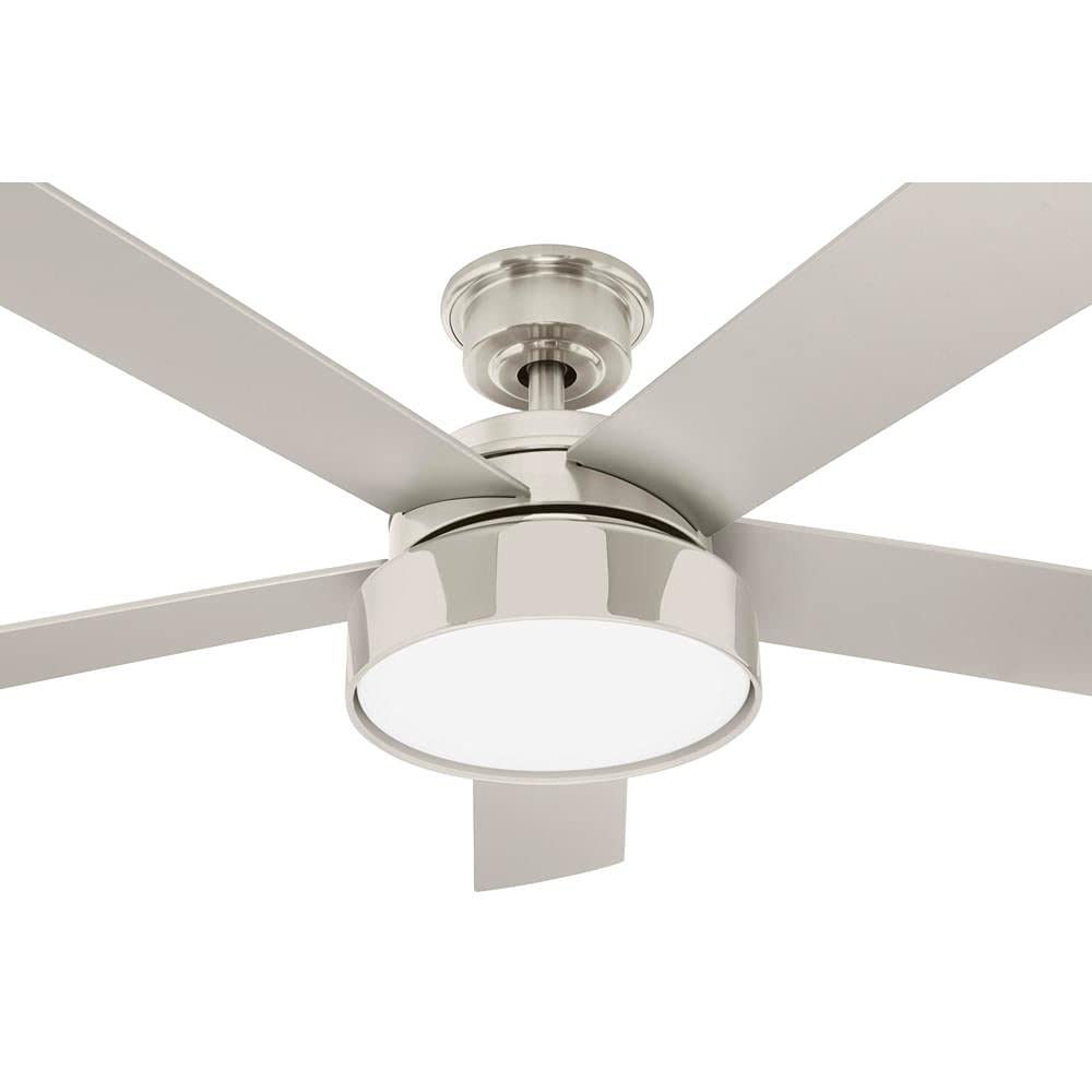 Cherwellu00a052 in. LED Brushed Nickel Ceiling Fan with Light
