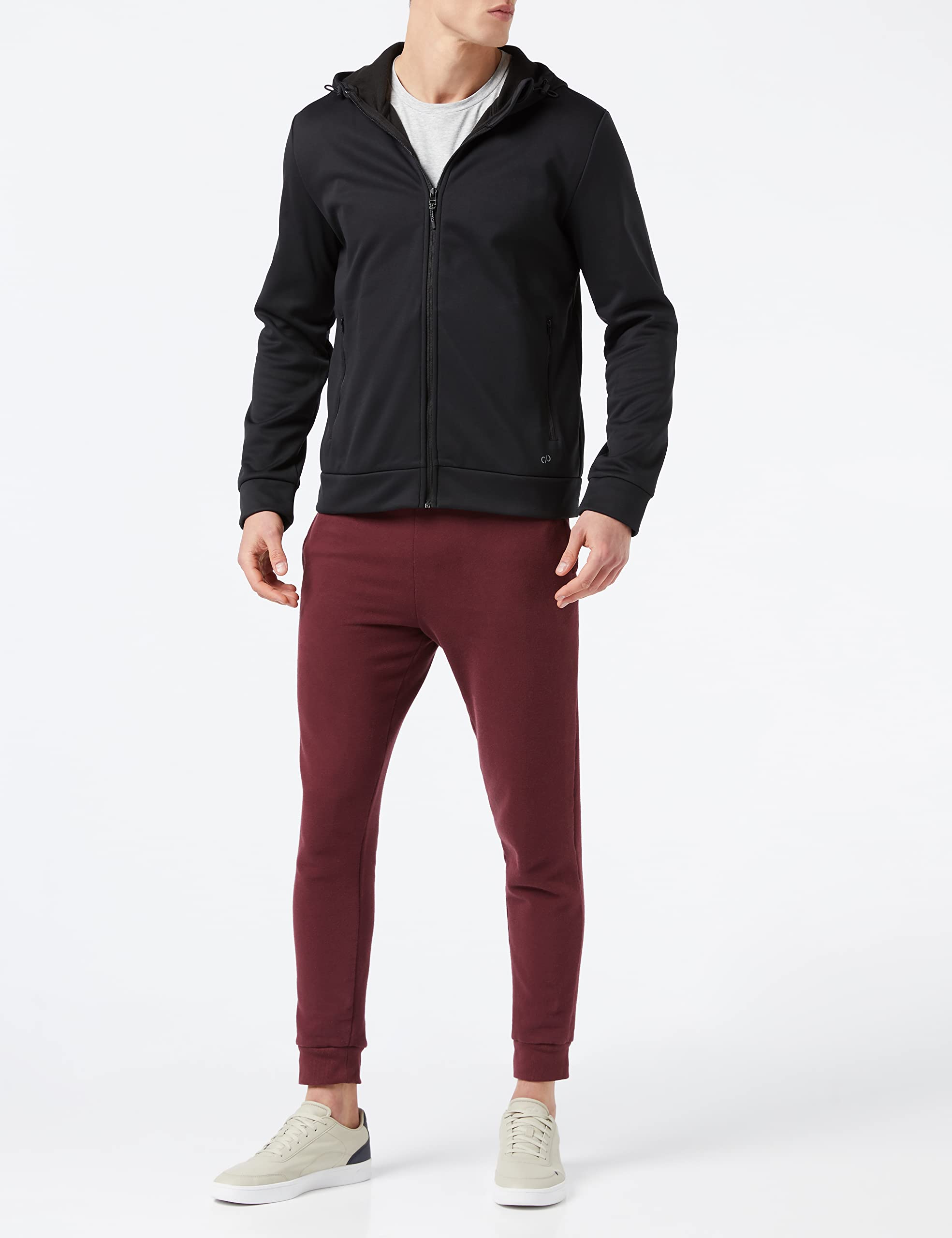 CARE OF by PUMA Men's Tech Hooded Fleece Jacket, Black, EU S (US S)