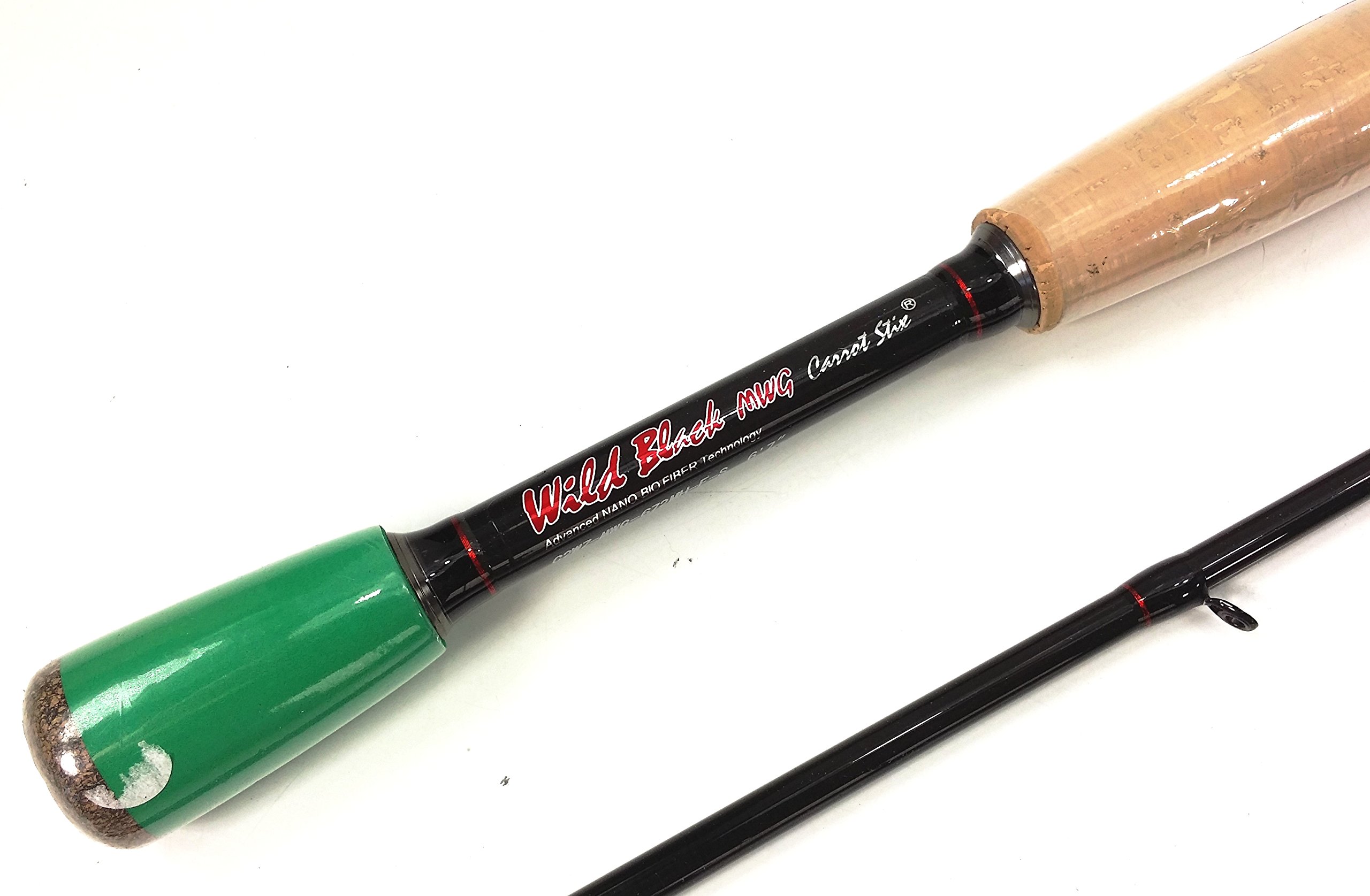 Carrot Stix Collapsible 2 Piece Spinning - Wild Wild Black Fishing Rod Microwave Guides (7' 0" Medium Light)