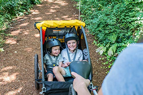 BURLEY Design Bee, 2 Seat, Lightweight, Kids Bike-Only Trailer, Yellow (946203)