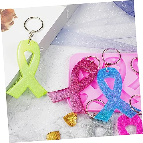 COHEALI 11pcs Bow Mold Earring Kit Soap Mold De para Gelatinas Key Chain Resin Keychain Molds Ribbon Key Chain Mold Keychain Mold Kit Ribbon Shape Mold Rosy Crystal Epoxy