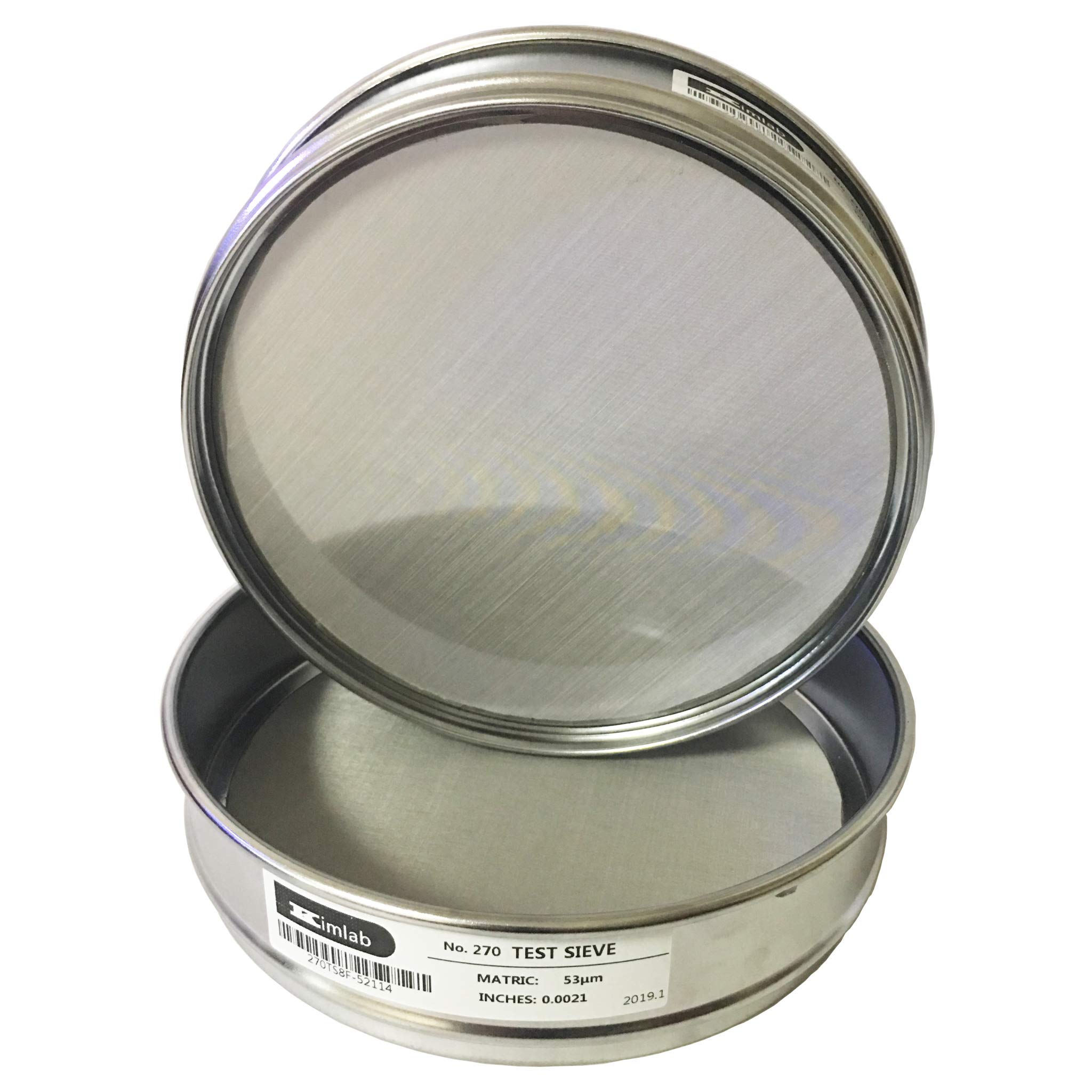 KimLab Economy Test Sieve #200 / 75ΞΌm Mesh Size,304 Stainless Steel Wire Cloth, 8" Diameter