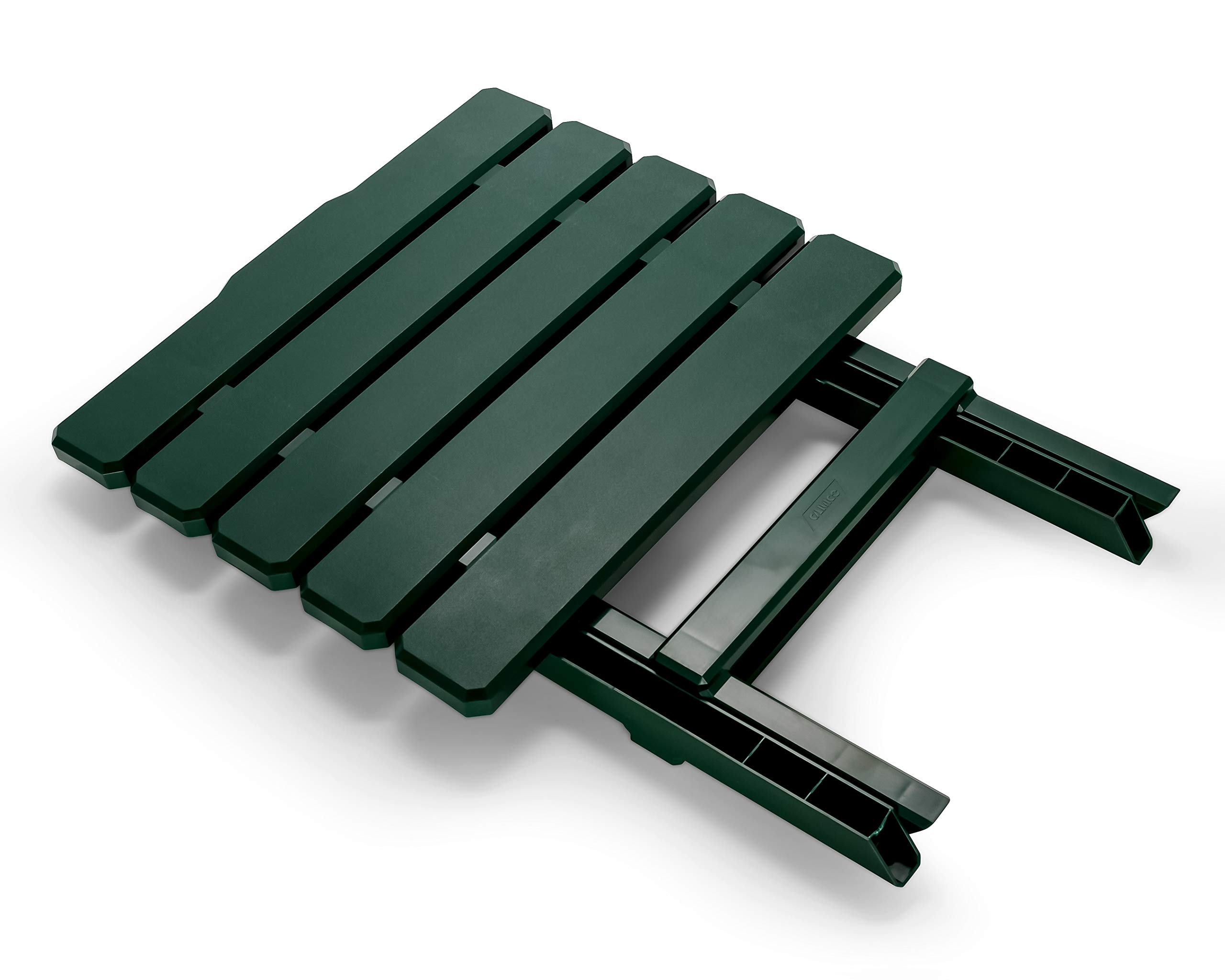 Camco Large Adirondack Portable Outdoor Folding Side Table - Perfect for The Beach, Camping, Picnics, Cookouts and More - Weatherproof and Rust Resistant - Green (21037)