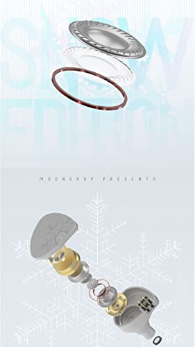 Moondrop Aria Snow Edition Wired Earbud High Performance Diamond-Like Diaphragm ARIA SE Dynamic Driver 0.78 Pin in-Ear Earphone
