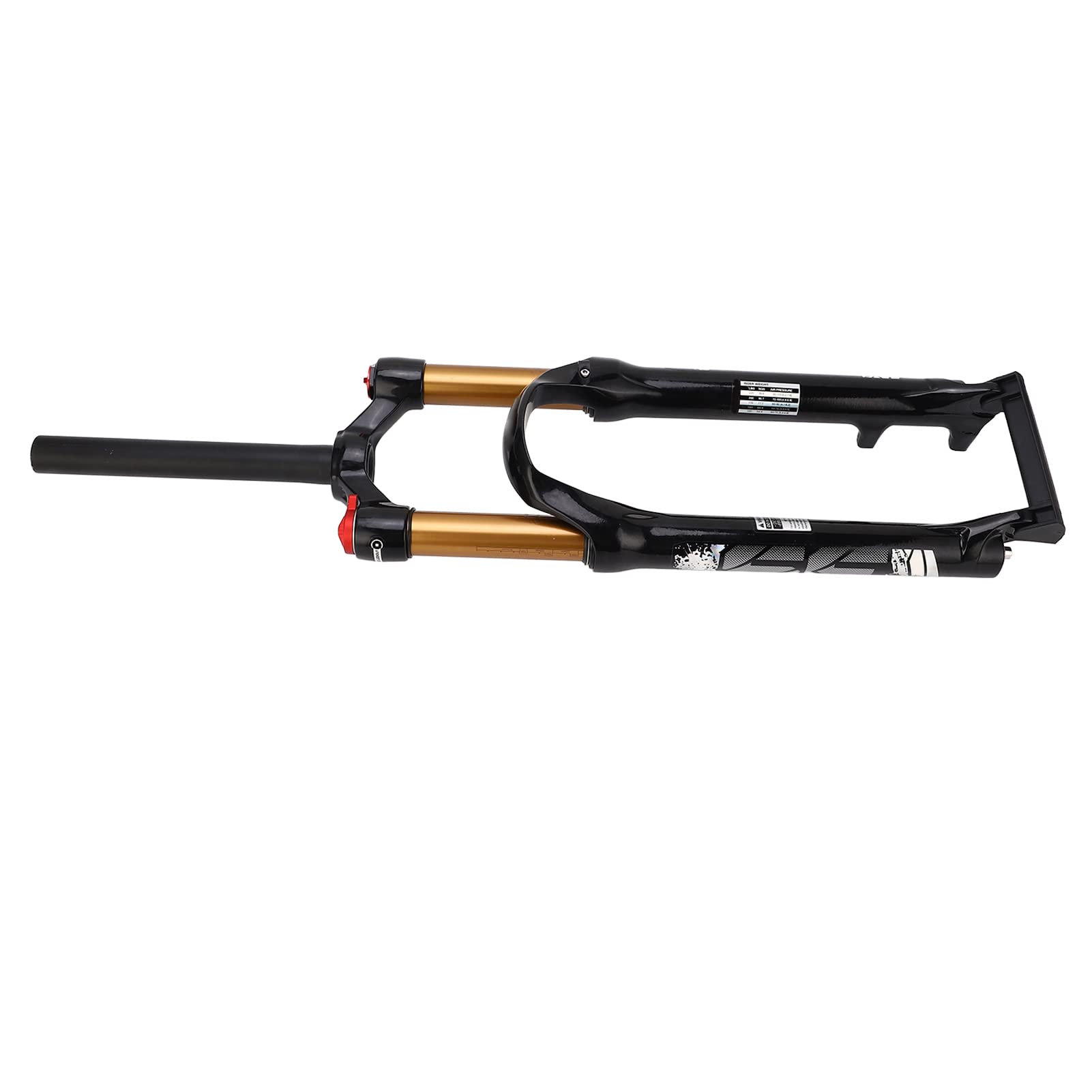 DAUERHAFT Mountain Bike Suspension Fork, Straight Steerer Shock Absorbing 26inch Suspension Air Fork Manual Lockout 100mm Axle Spacing for Replacement