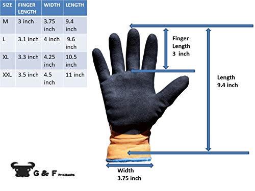 Deerskin or Waterproof Cold Weather Work Gloves Double Coated Windproof HPT Plam and Fingers Acrylic Terry inner