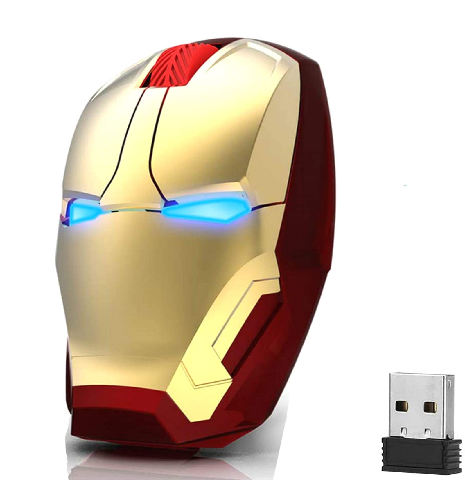 WFB Ergonomic Wireless Computer Mouse for Kids, 2.4 G Portable Noiseless Mouse Optical Mice with USB Receiver for Notebook PC Laptop Computer Mac Book (Gold)