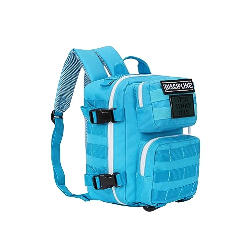 flipfit Tactical Mini Backpack, 9L Travel Lightweight Backpack, Outdoor Mini Gym Backpack (Turquoise)