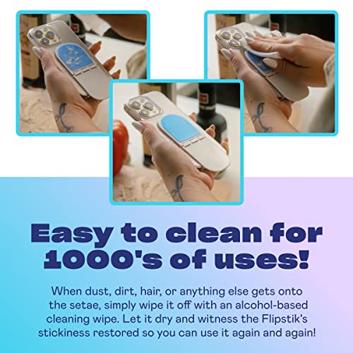 Flipstik 2.0 Foldable Adhesive Phone Mount β Sticks to Any Flat Surface β Hands Free Selfies, Videos, Car Mount, Phone Stand, Travel Accessory β Sticky Phone Mount | Sentiment Calm