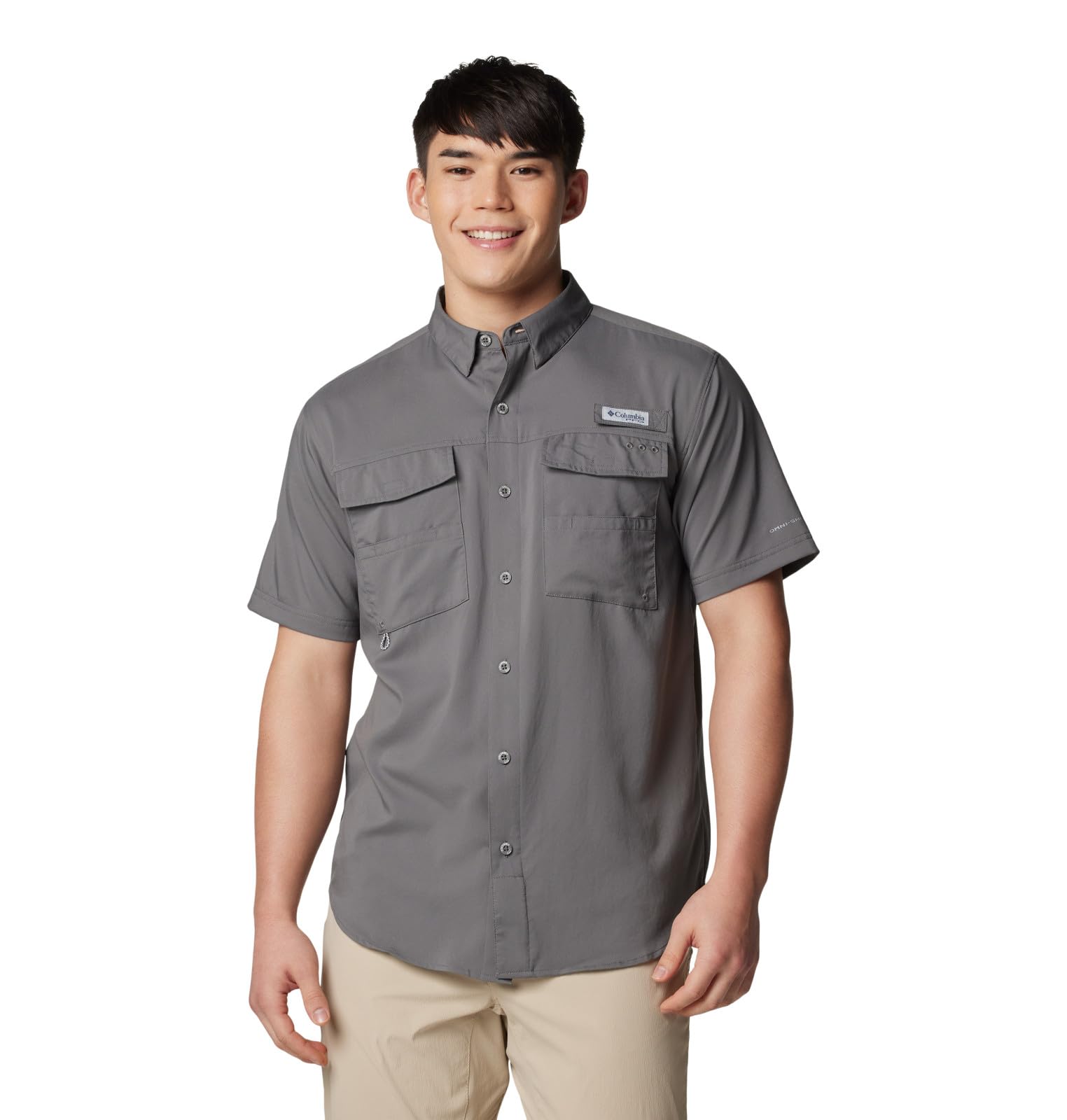 Columbia Men's Big & Tall Blood and Guts IV Woven Short Sleeve, City Grey, 2X B&T
