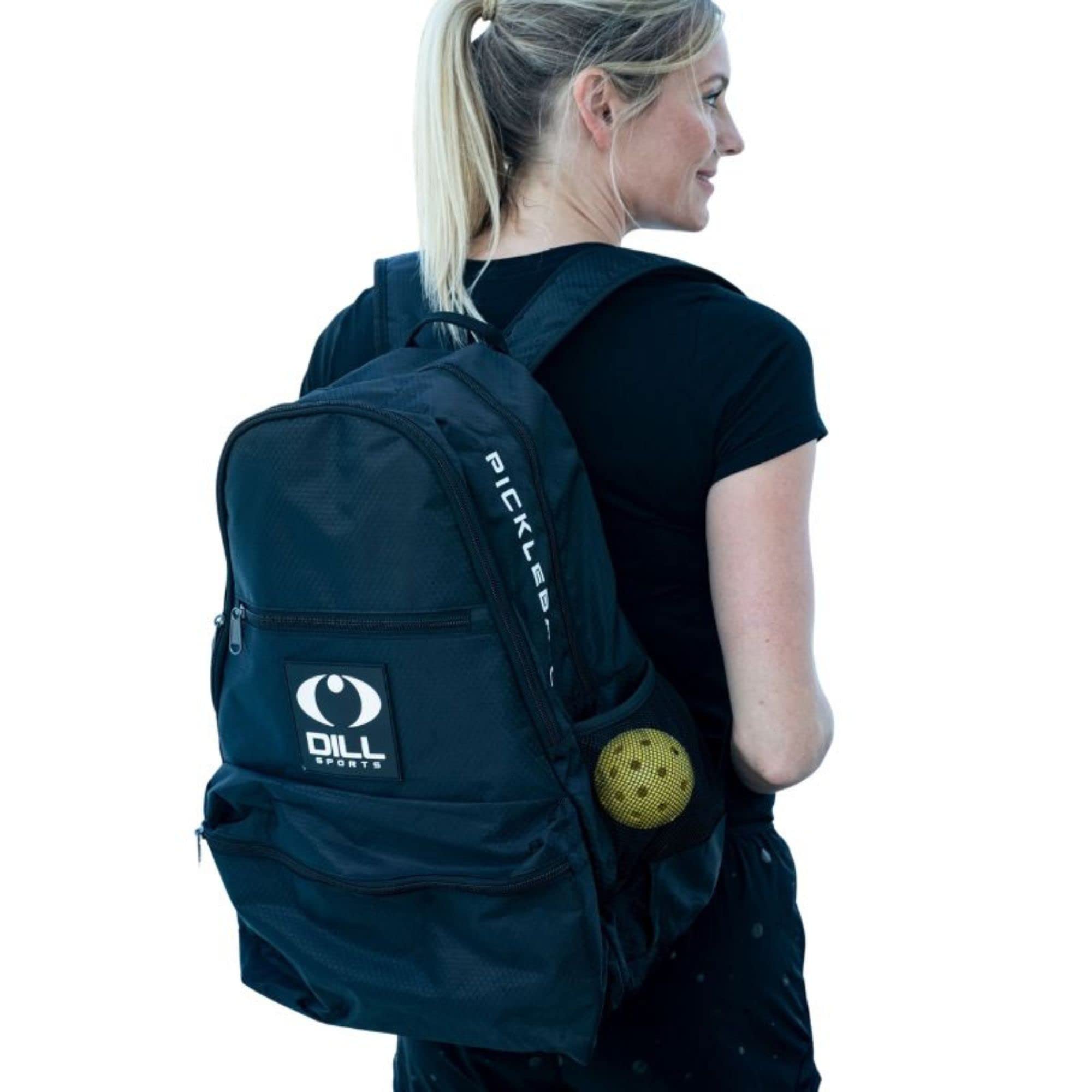 Dill Sports Pickleball Backpack - 5 Zipper Pockets and 2 Mesh Pockets - Carry Paddles, Balls, Water Bottles, and accessories