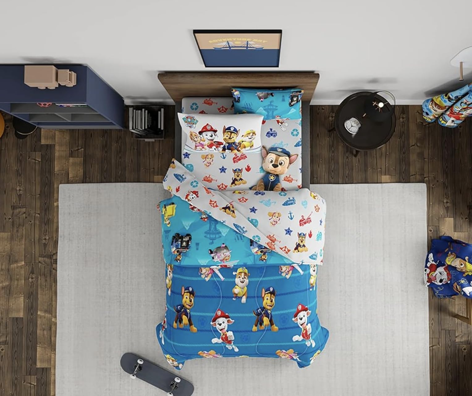 Franco Manufacturing Co. Inc. PAW Patrol 6-Piece Twin Bed in a Bag Set, Blue