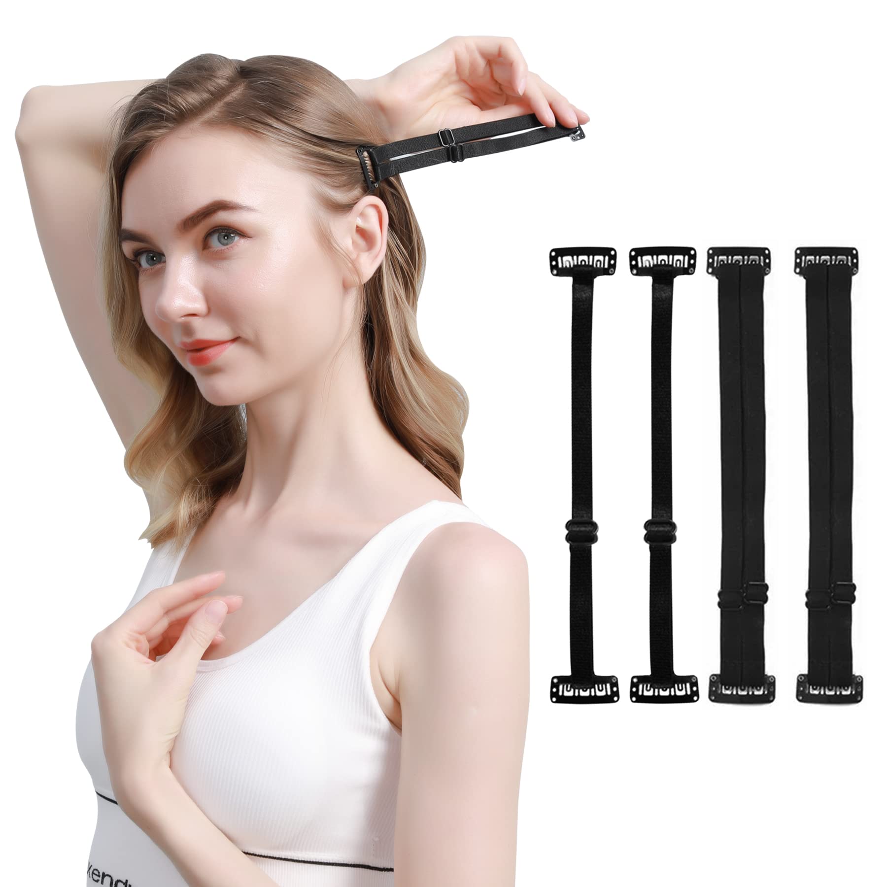 DB11 Facelift Bands with Clips, 4 PCS Reusable Hairpin Facial Lifting Bands Invisible Facelift Patch Straps for Hair, Instantly Remove Eye Fishtail Wrinkles
