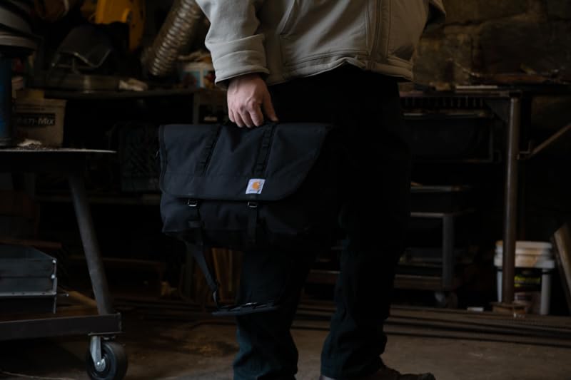 Carhartt Unisex-Adult Cargo Series Hook-N-Haul Messenger Bag, Black, Large