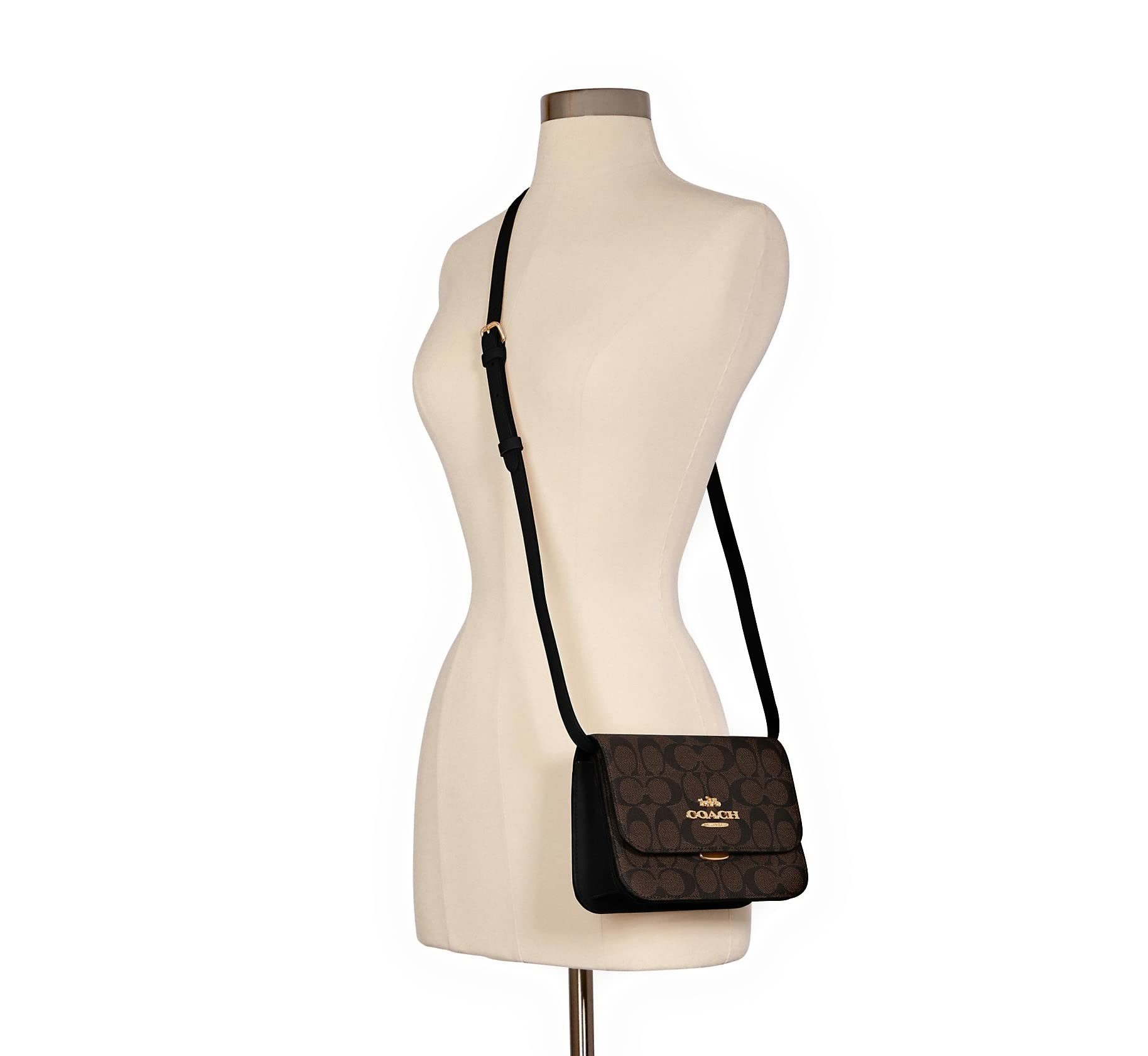 Coach Womens Mini Brynn Crossbody In Leather (IM/Brown/Black)