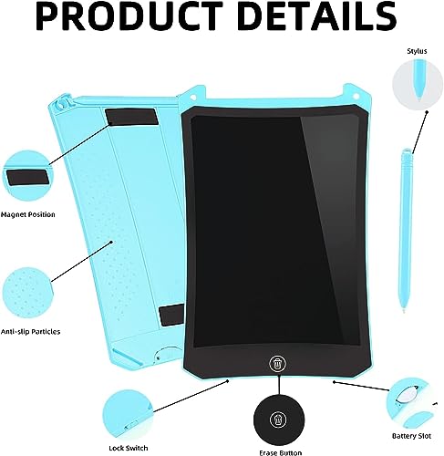 LCD Writing Tablet, 8.5 Inch Colorful Doodle Board Electronic Doodle Pad, Drawing Board Drawing Tablets for Kids, Educational Toys Birthday Gifts for Girls Boys Age 3-8 (Blue)