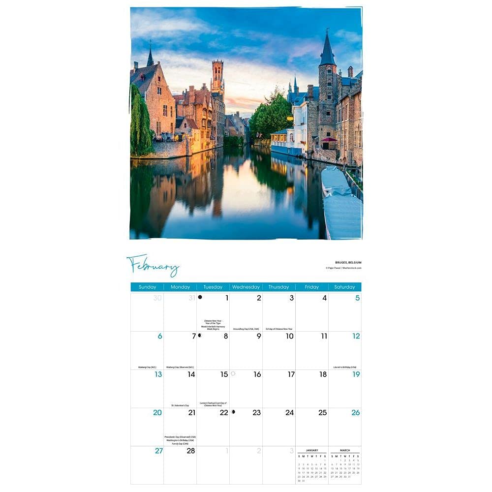 Carousel Calendars, Romantic Europe 2022 Wall Calendar