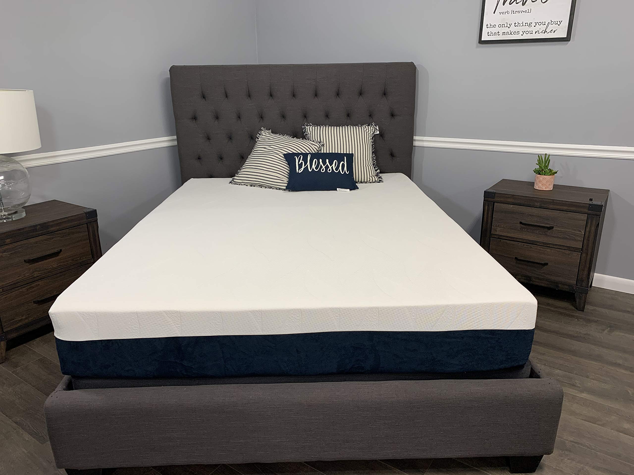 Made in The USA 10" Graphite Infused Memory Foam Mattress Sleeps Cooler (King)