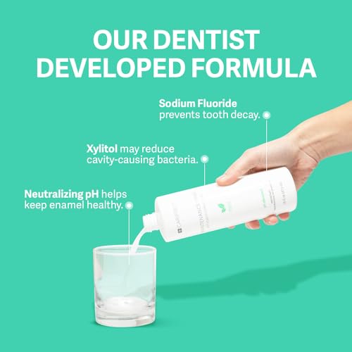 CariFree CTx3 Fluoride Rinse Dentist Recommended Mouthwash, Anti-Cavity, Neutralizes Oral pH (Mint)