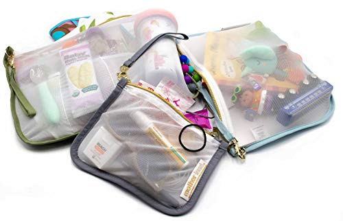 Mother Load Diaper Bag Organizer Pouches Worry-Free, Outing Essentials for Your On-The-Go Family, Includes Snack Bag, Toy Pouch, New Mom Stuff Bag with Hidden Pocket 3pc - Set Perfect Shower Gift