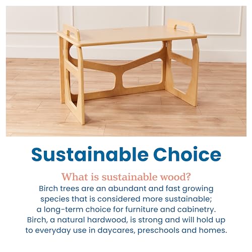 ECR4Kids StudyStation Desk, Kids Furniture, Natural
