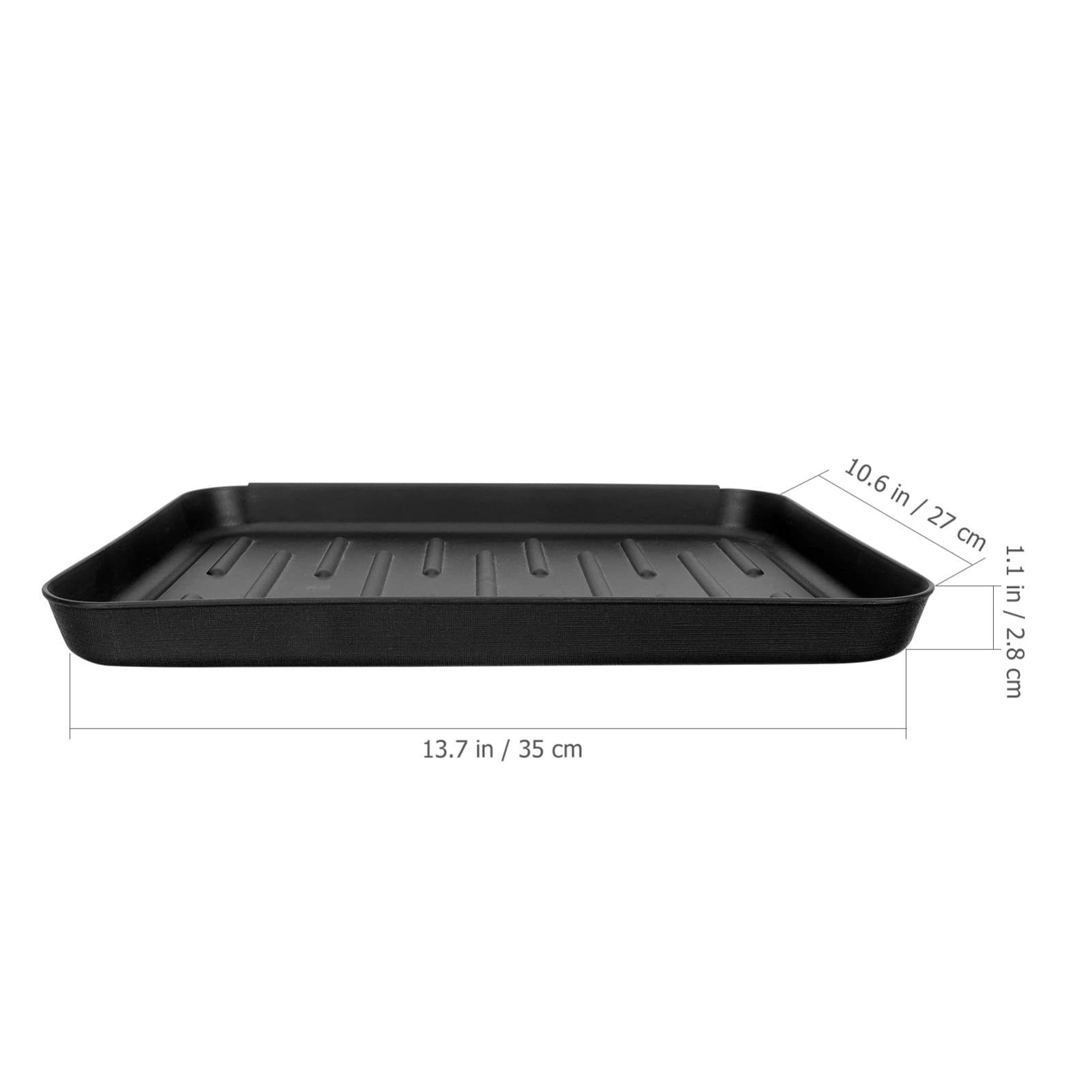 DOITOOL Black Plastic Outdoor Boot Tray, Indoor Use