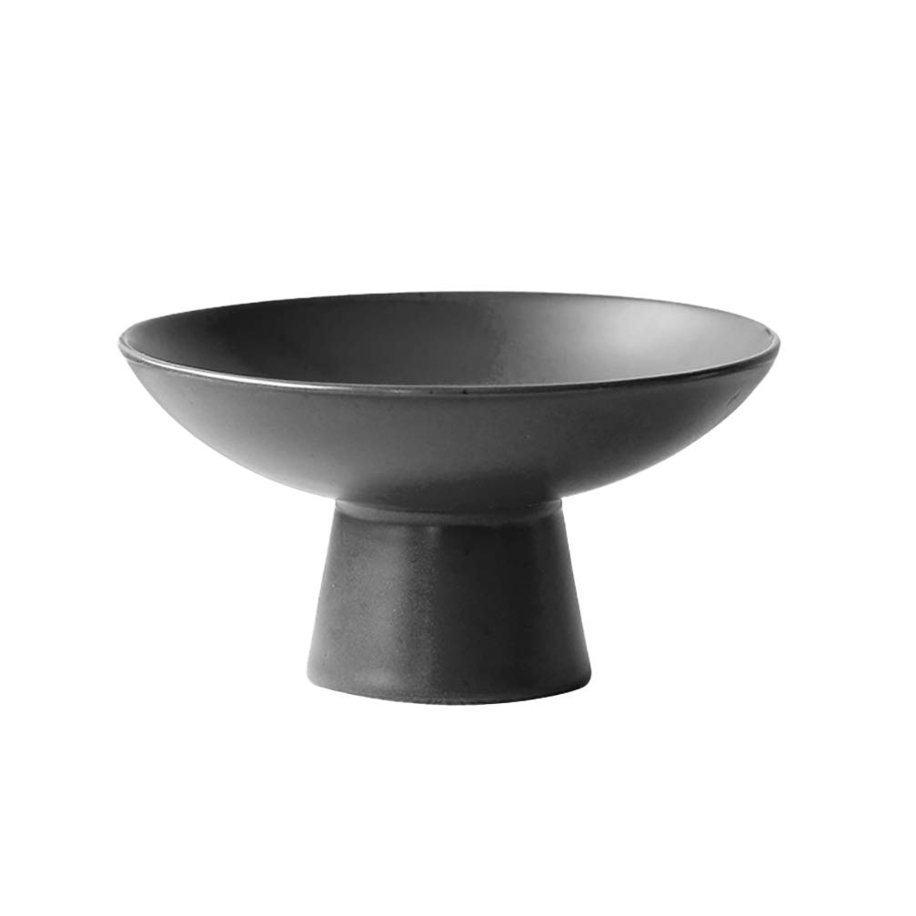 DOITOOL Ceramic Serving Dish Ceramic Footed Bowl Dish: Round Dessert Cup Decorative Serving Tray Plate Pastry Platter for Fruit Dessert Wedding Birthday Party Fruit Serving Platter