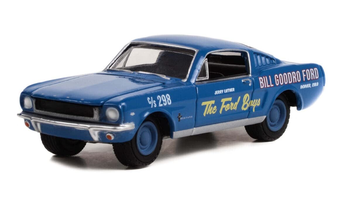 Collectibles Greenlight 30366 1965 Mustang Fastback - The Boys Bill Goodro , Denver, Colorado (Hobby Exclusive) 1:64 Scale Diecast, Blue