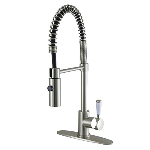 Kingston Brass LS8778DPL Paris Pre-Rinse Kitchen Faucet, Brushed Nickel